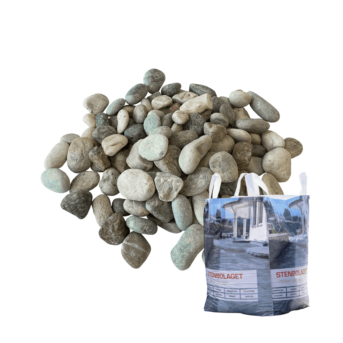 Dekorsten Riverstone Multicolor 10-20 1000kg— Stenbolaget