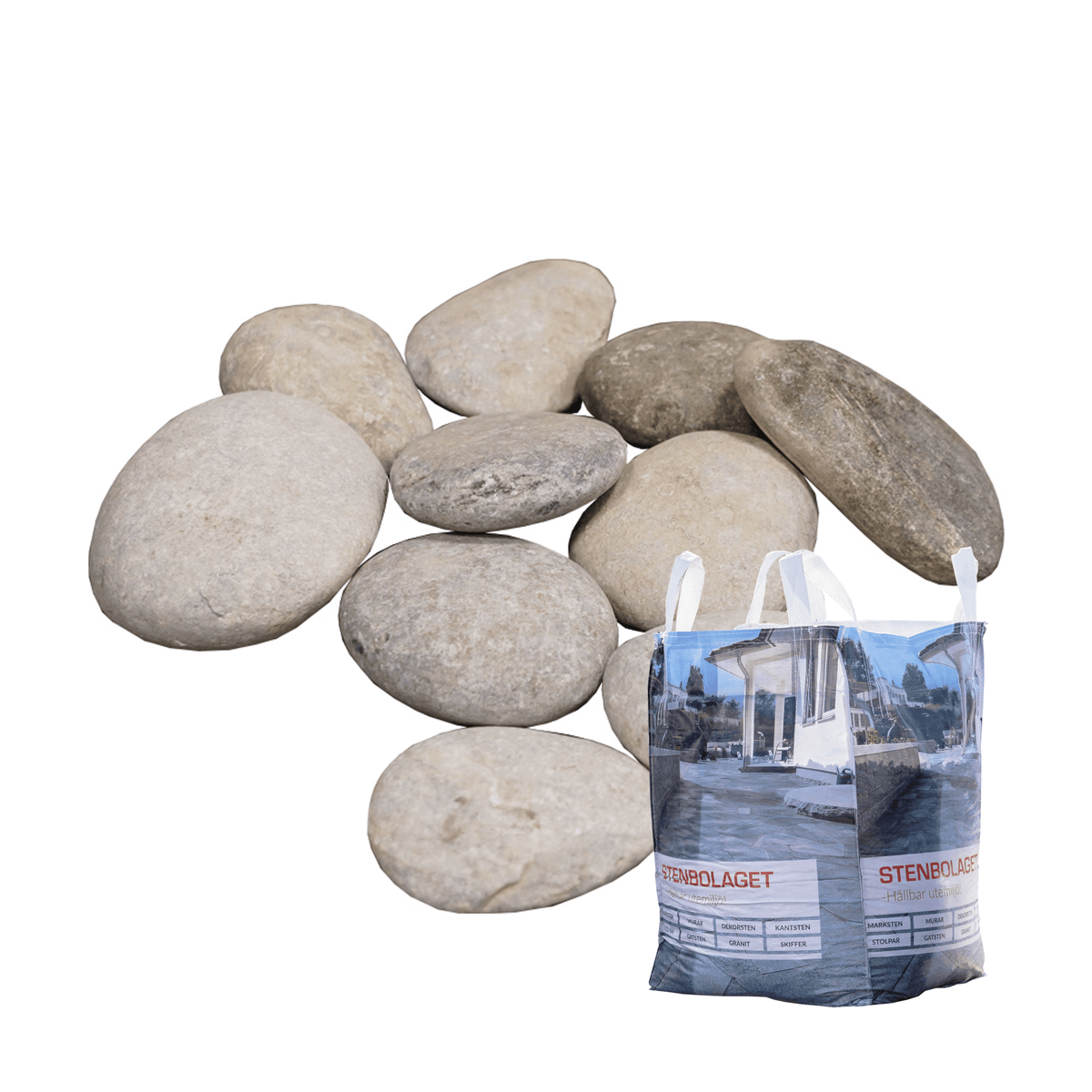 Dekorsten Riverstone Multicolor 60-100 1000kg— Stenbolaget